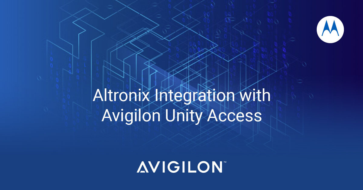 Altronix Integration with Avigilon Unity Access