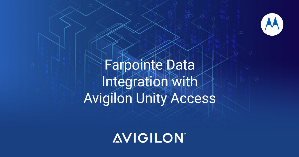 Farpointe Data Integration with Avigilon Unity Access
